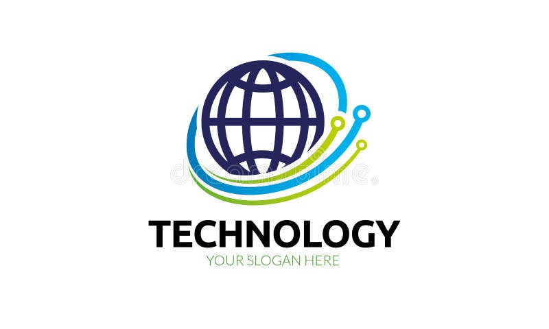 Tech World Logo Template stock vector. Illustration of global - 108974813