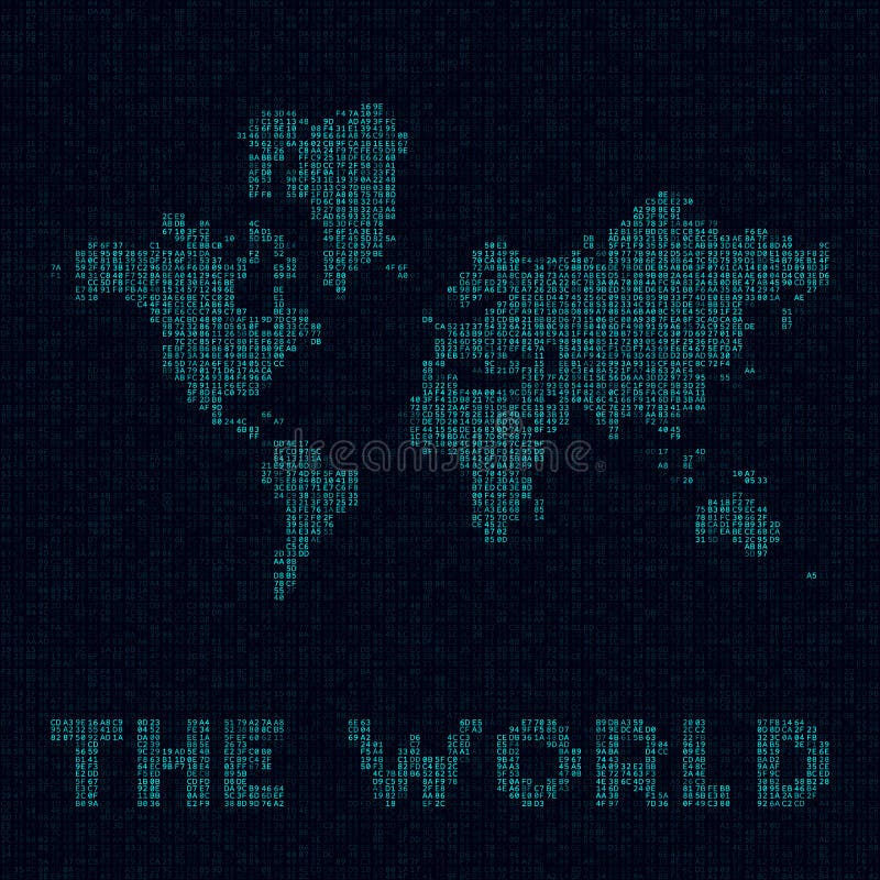 The World tech map. stock vector. Illustration of infographics - 184696732