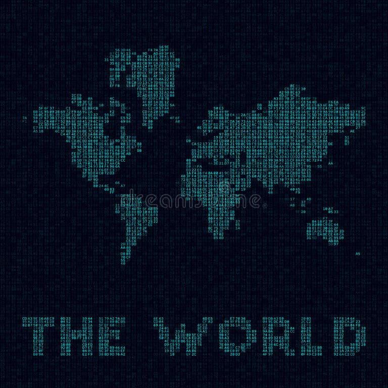 The World tech map. stock vector. Illustration of infographics - 184696732