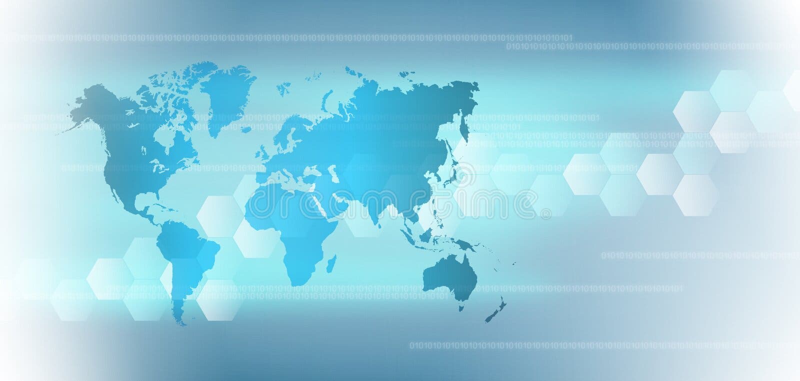 World Technology Business Banner Background. Connected Technology World ...