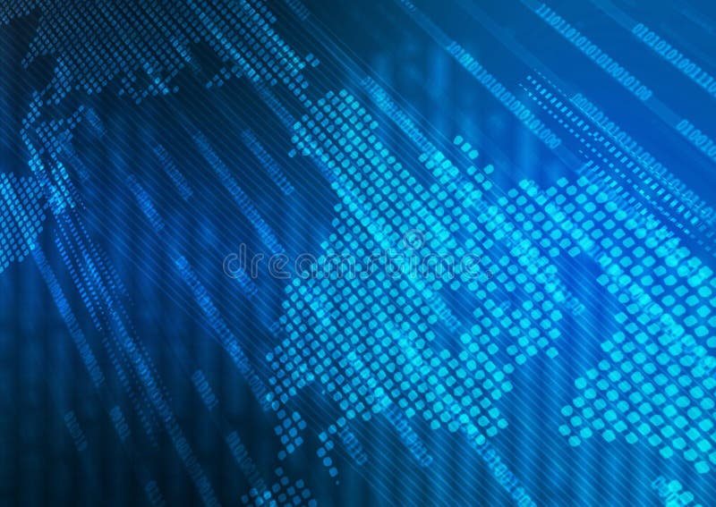 World Technology Business Banner Background. Connected Technology World ...