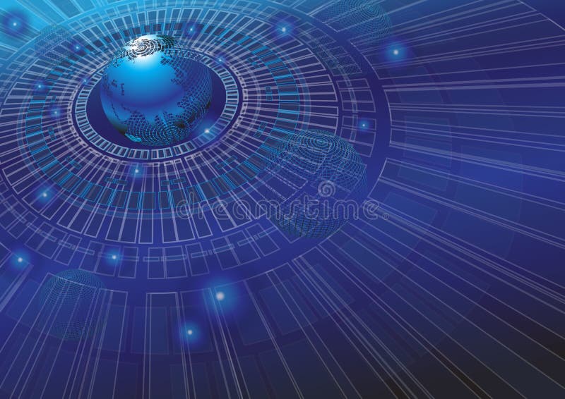 World Technology Concept Background Vector Illustration Stock Vector ...