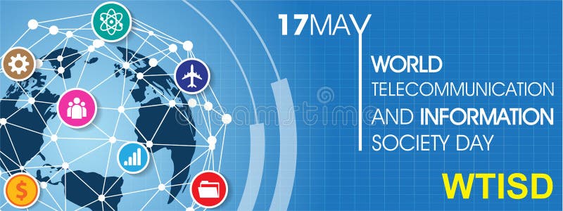 World Telecommunication Day, Vector Illustration of Earth and ...