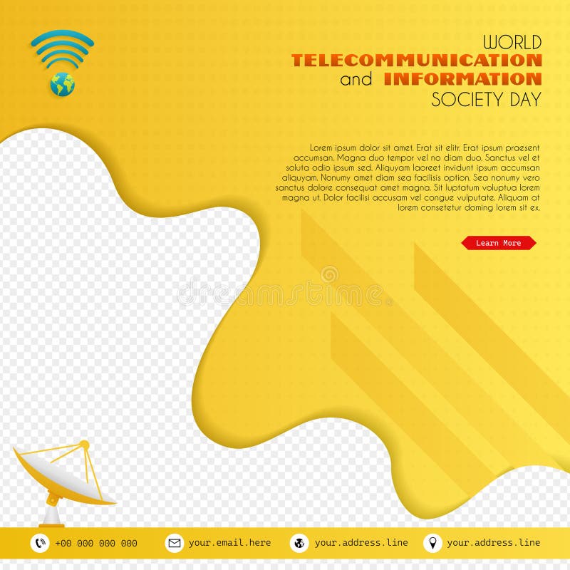 World Telecommunications Information Society Day, Vector with Signal ...