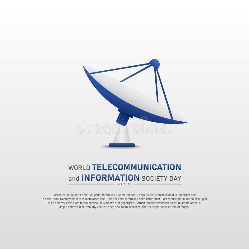 World Telecommunications Information Society Day, Vector with Signal ...