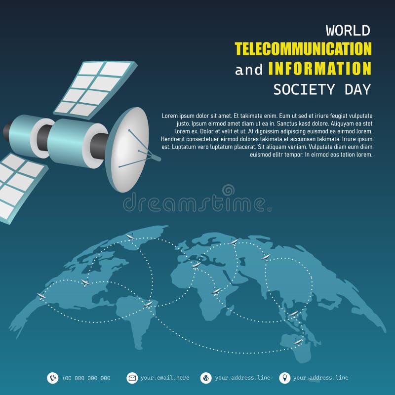 World Telecommunications Information Society Day, Vector with Signal ...