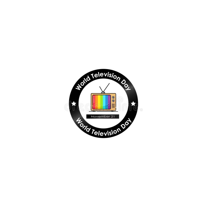 World Television Day Logo, Sticker Vector Graphics Stock Vector ...