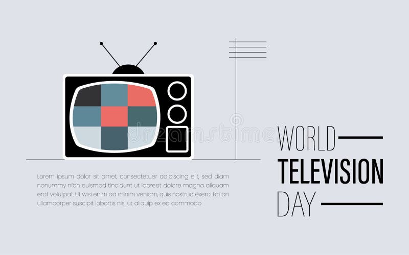 World Television Day Unique Design Templet Tv Set Stock Vector ...