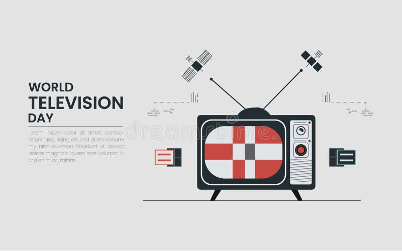World Television Day Unique Design Templet Tv Set Stock Vector ...