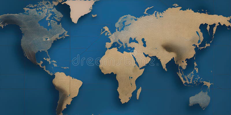 World Texture. Realistic and Detailed World Texture Stock Illustration ...