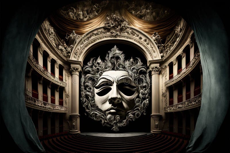 World Theatre Day Abstract Illustration Generative Ai Stock ...