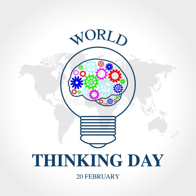 World Thinking Day Vector Illustration Stock Vector - Illustration of ...