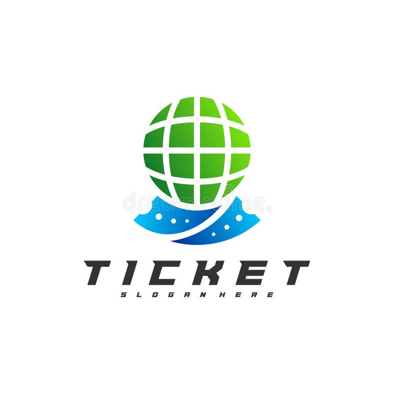 World Ticket Logo Design Concept Vector, Template, Creative Design ...