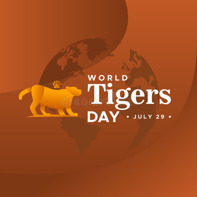 World Tiger Day Background Design Stock Vector - Illustration of symbol ...
