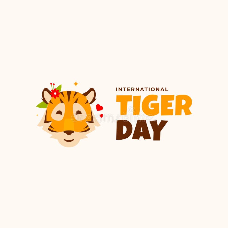 World Tiger Day Design Illustration Stock Illustration - Illustration ...