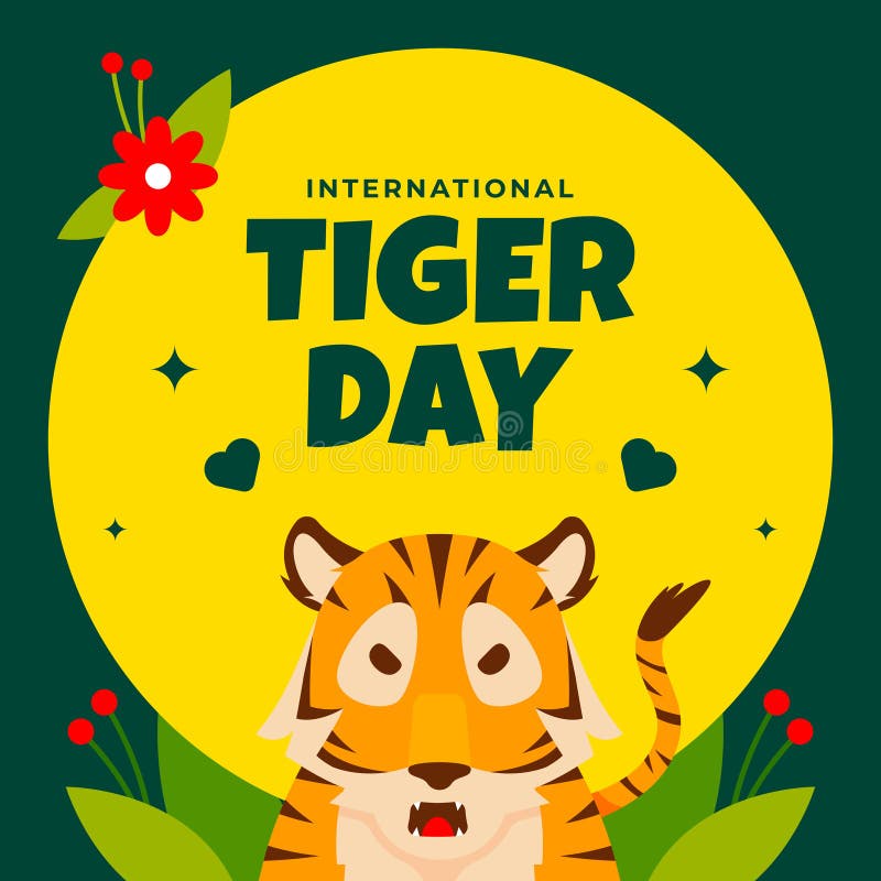 World Tiger Day Design Illustration Stock Illustration - Illustration ...