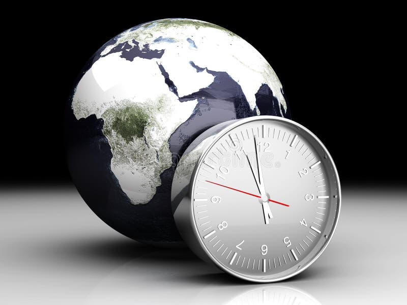 International Time Zones Clocks Around World Global Travel Stock ...
