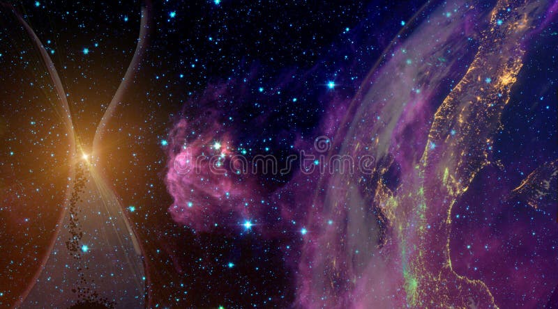 World and Time. Astrology Universe Concept. Time and Space. Abstract ...