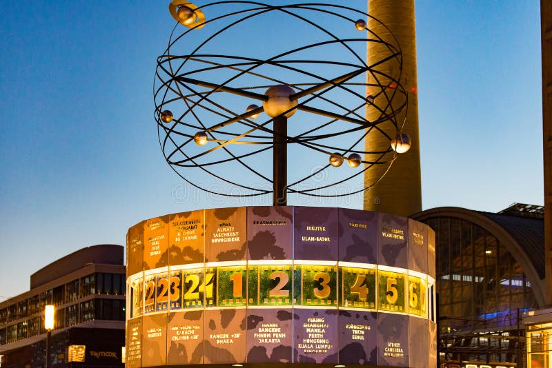 World Time Clock editorial photography. Image of germany - 98946912