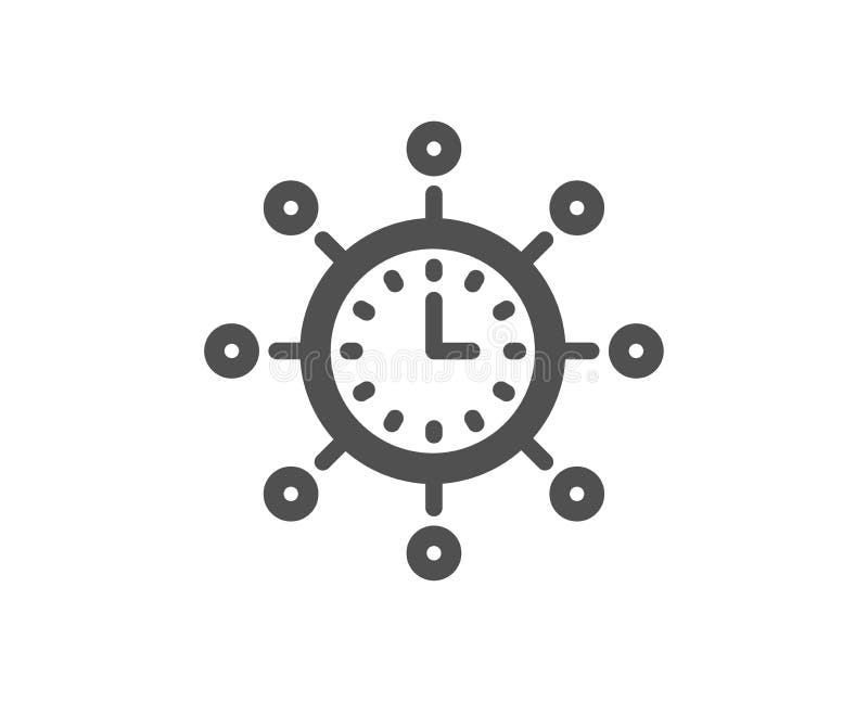 World Time Icon. Global Watch Sign. Vector Stock Vector - Illustration ...