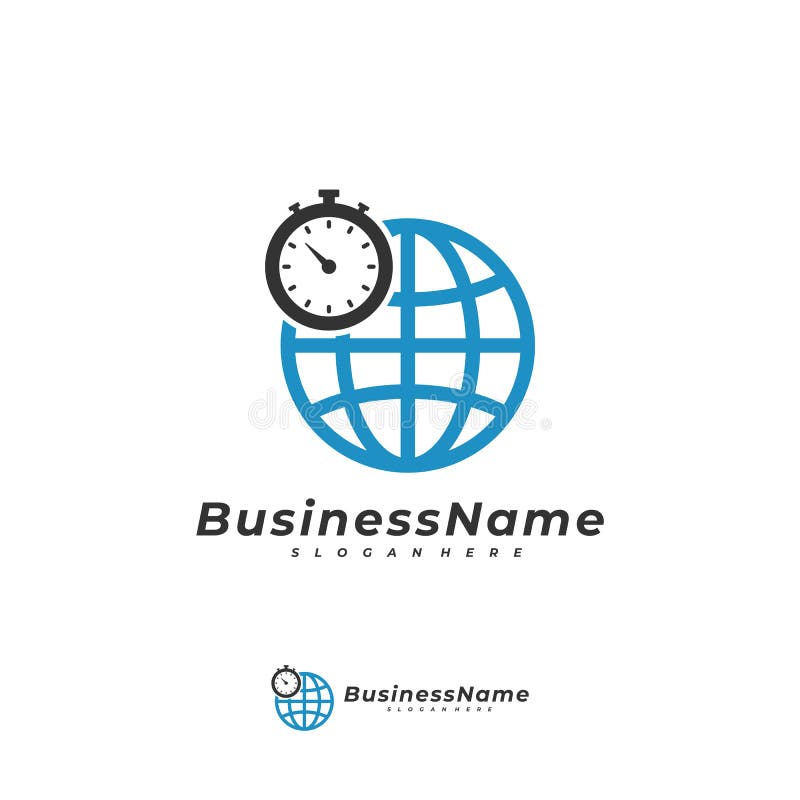World Time Logo Vector Template, Creative World Logo Design Concepts ...