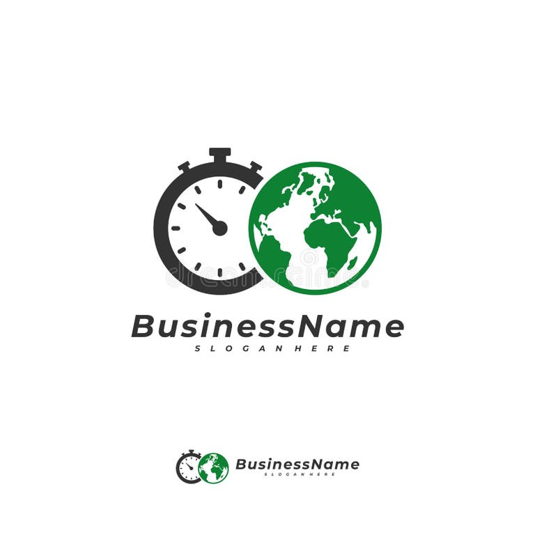 World Time Logo Vector Template, Creative World Logo Design Concepts ...