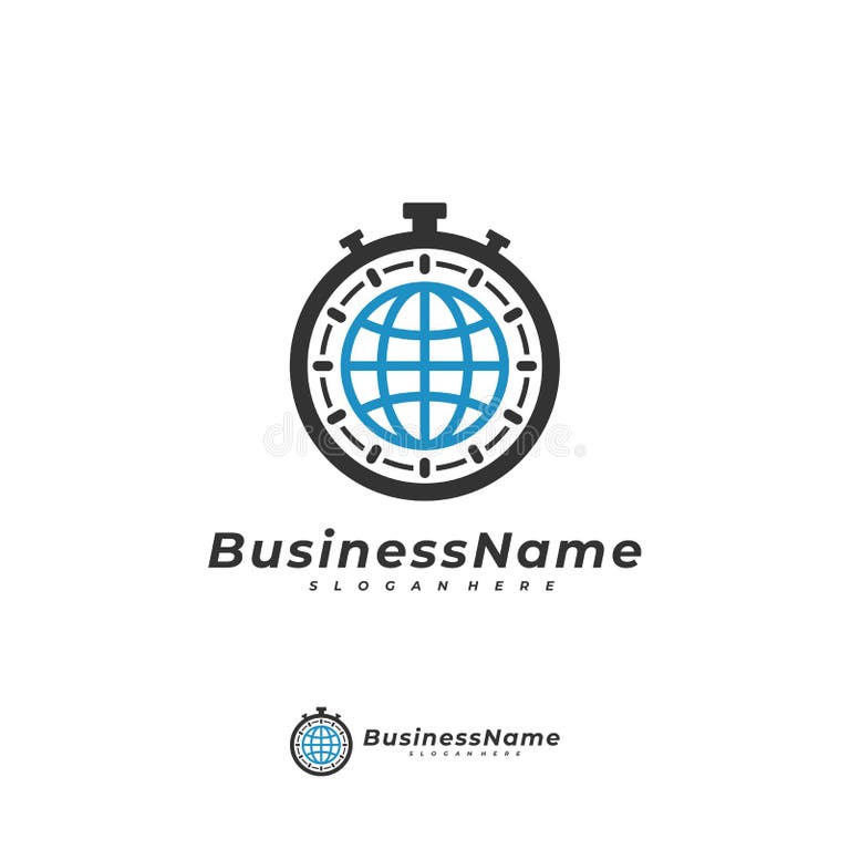 World Time Logo Vector Template, Creative World Logo Design Concepts ...