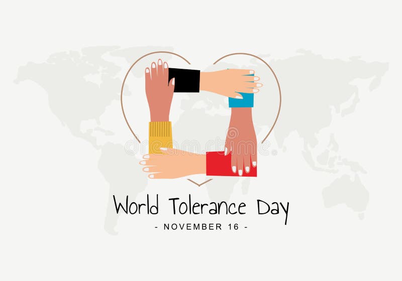 World Tolerance Day Background with Earth on White Background Stock ...