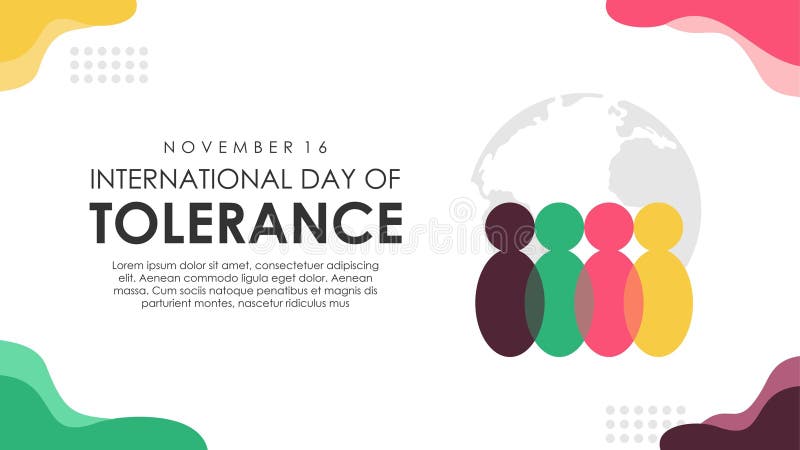 World Tolerance Day Poster Template Vector Stock Vector - Illustration ...