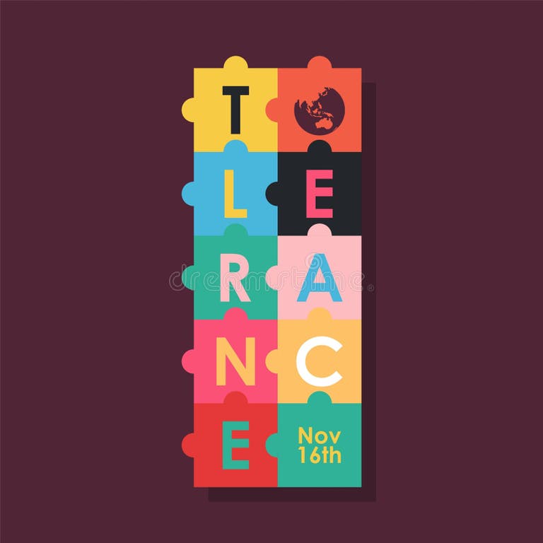 World Tolerance Day Poster Template Vector Stock Vector - Illustration ...