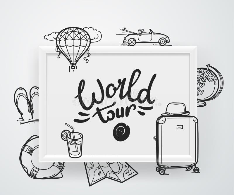World Tour Concept Illustration Stock Vector - Illustration of wall ...