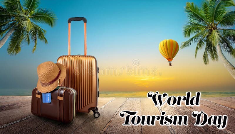 World Tourism Day Poster Design Stock Illustration - Illustration of ...