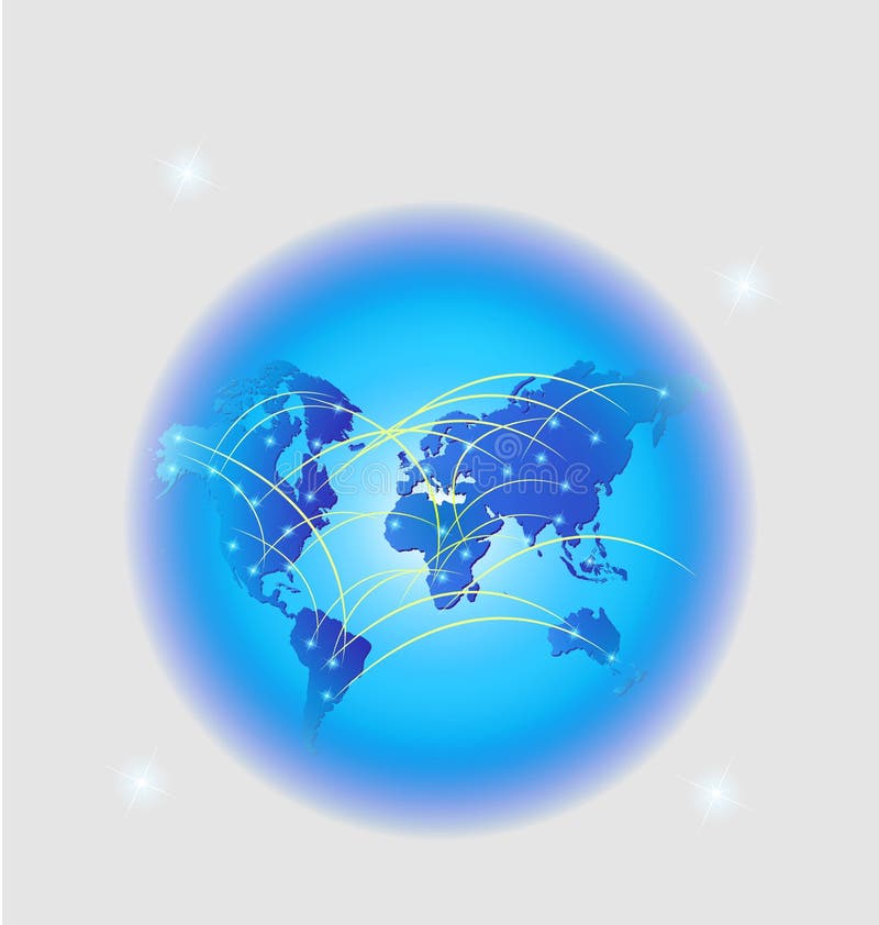 World Trade Web Network Connection Stock Vector - Illustration of ...