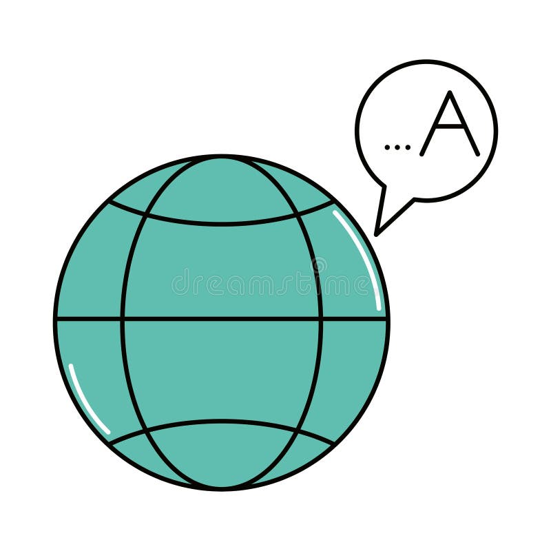 World with Translation Bubble Stock Vector - Illustration of flat ...