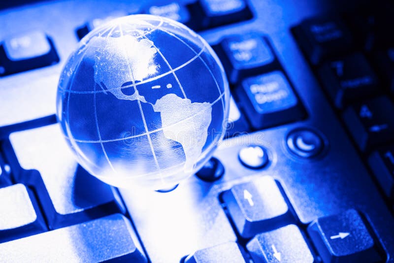 World Transparent Globe Earth on Computer Keyboard. Global ... World Transparent Globe Earth on Computer Keyboard. Global ...