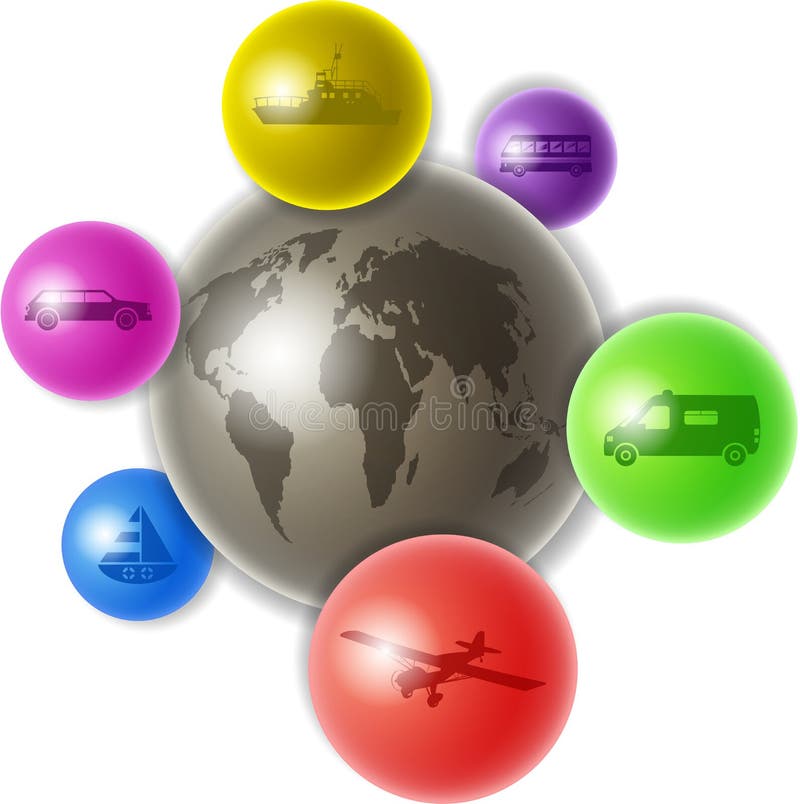World of transport stock illustration. Illustration of explore - 4975521