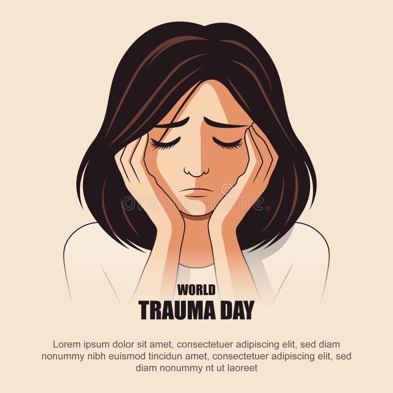 World Trauma Day Banner, Trauma Patients on Wheelchair and Bandage on ...