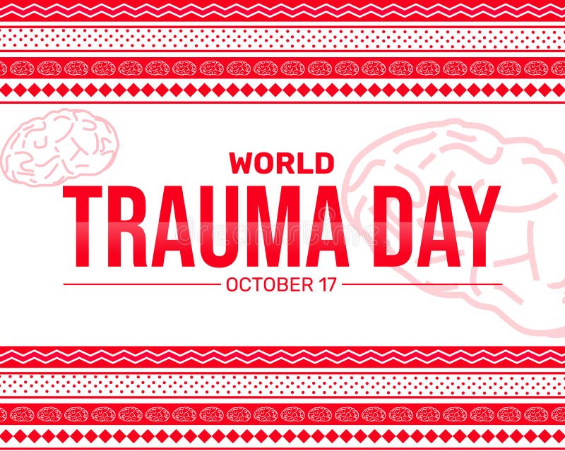 World Trauma Day with Traditional Border Style and Typography in the ...