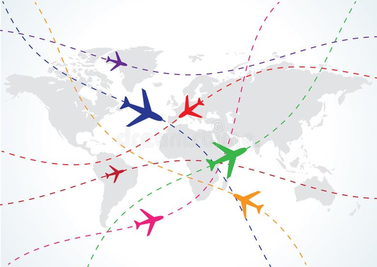 Global Travel Concept Airplanes Stock Illustrations – 1,120 Global ...