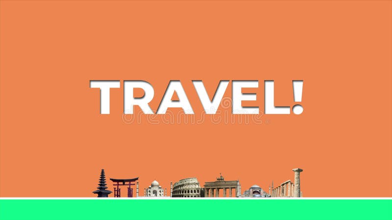 World Travel Title - 2D Animation with & without Text Stock Footage ...