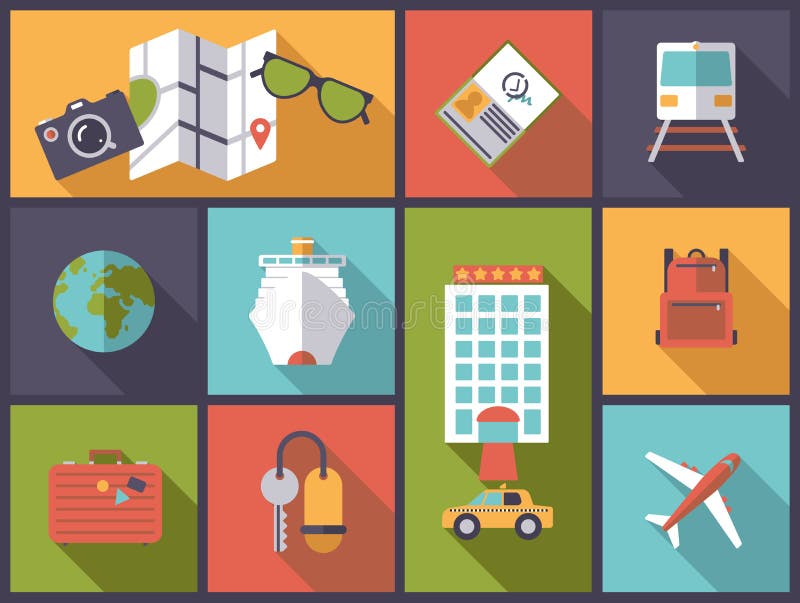 World Travel with International Landmarks Vector Banner Stock Vector ...