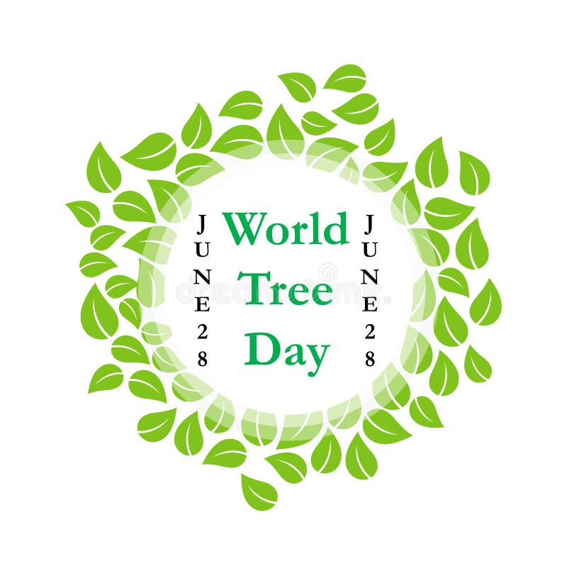 World tree day june stock vector. Illustration of crop - 68979298
