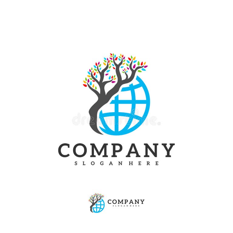 World Tree Logo Vector Template, Creative Tree Logo Design Concepts ...