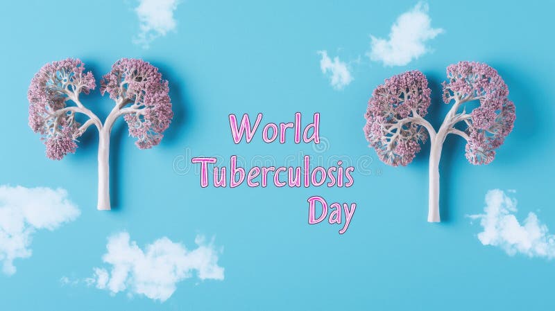 World Tuberculosis Day Greeting Card Design with Creative Lung Art ...
