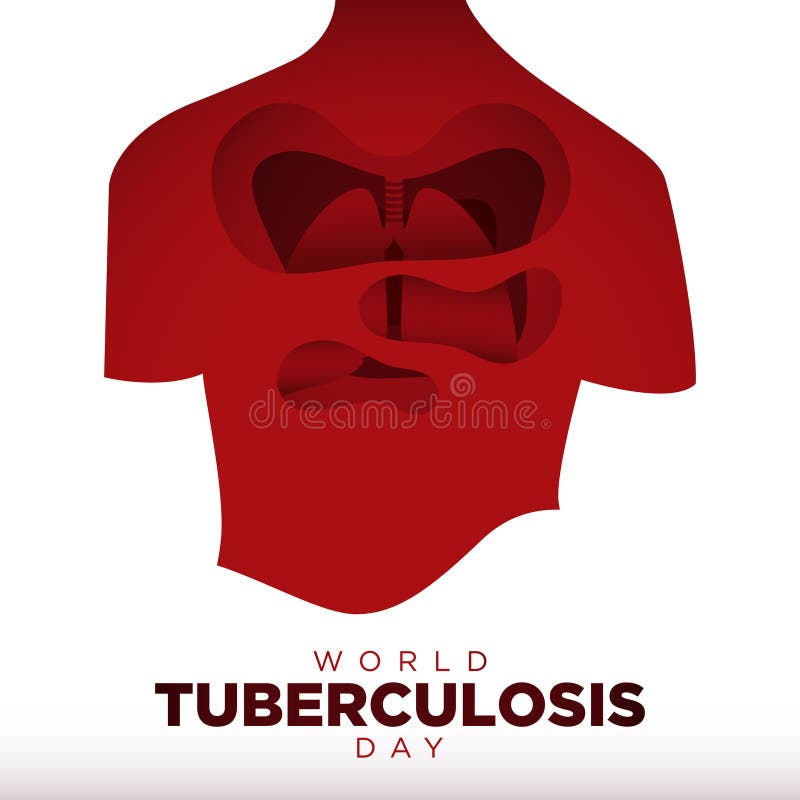 World Tuberculosis Day Paper Cut Design Style Stock Vector ...
