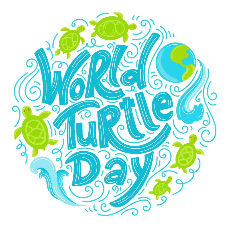 World Turtle Day Vector Illustration Vector Illustration with Line Art ...