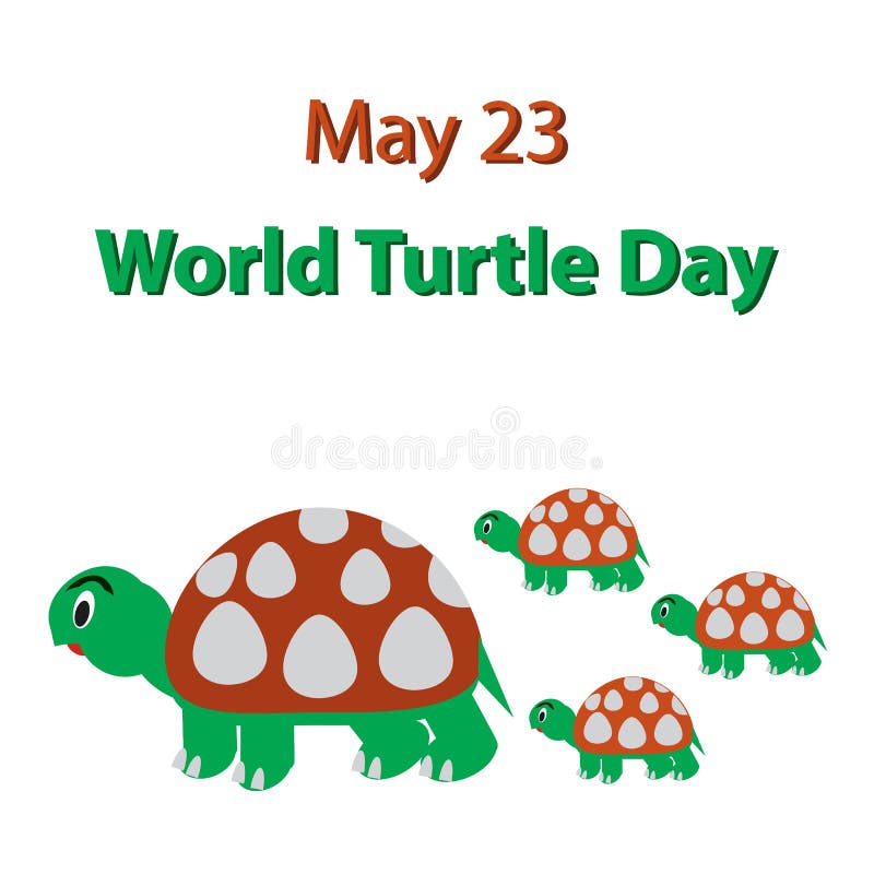 World Turtle Day. 23 May. Family of Turtles. Vector Illustration Stock ...