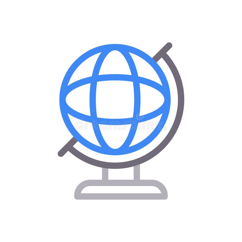 World Vector Color Line Icon Stock Vector - Illustration of nature ...