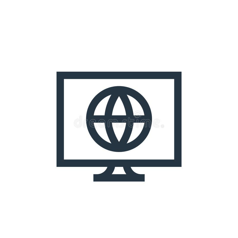 World Vector Icon. World Editable Stroke. World Linear Symbol for Use ...