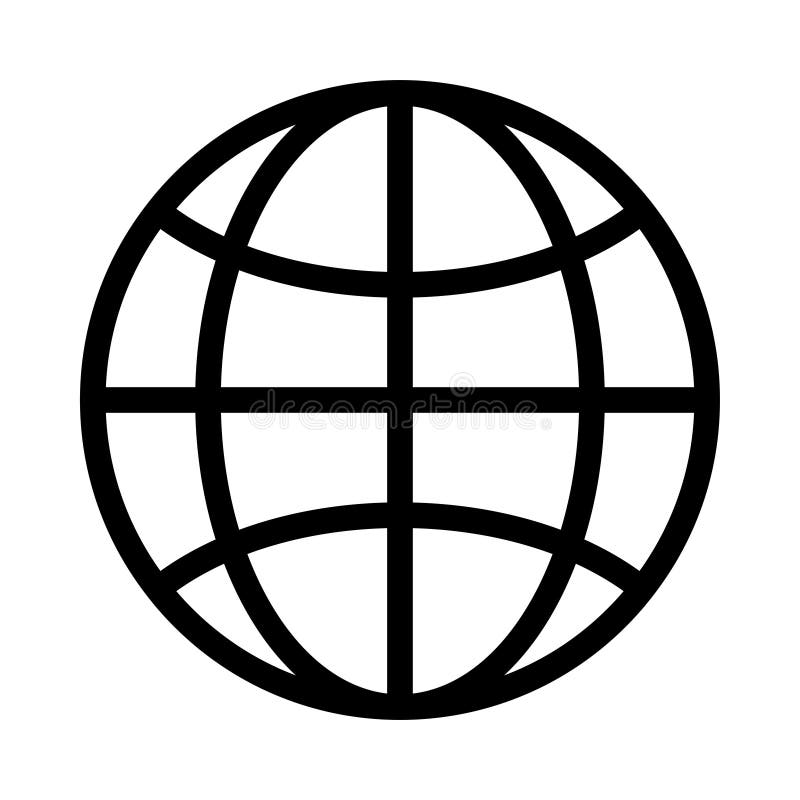 World Thin Line Vector Icon Stock Vector - Illustration of ...